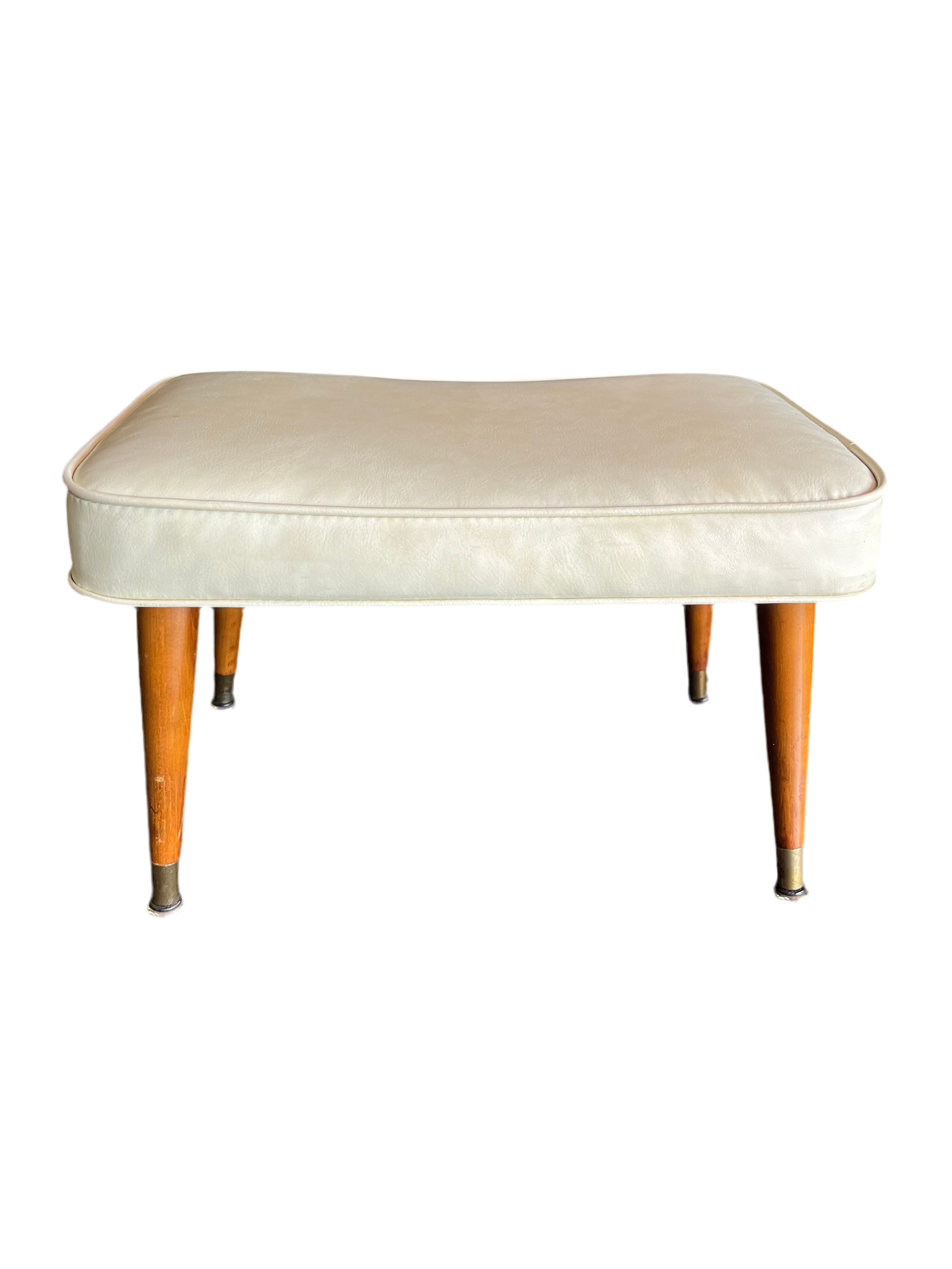 White Vinyl Stool – Make Me Modern Decor