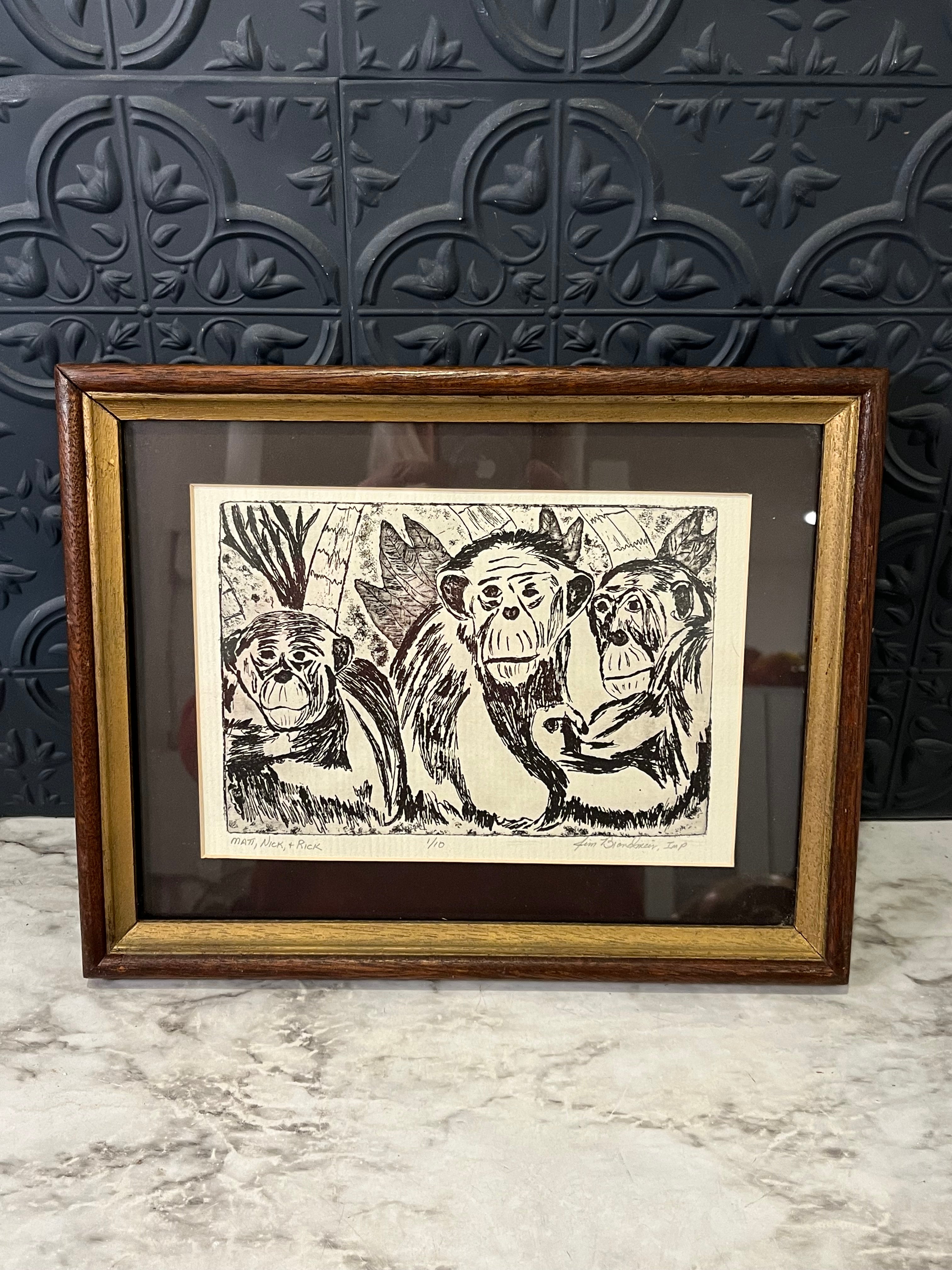 Original Etching of Matt, Nick and Rick – Make Me Modern Decor